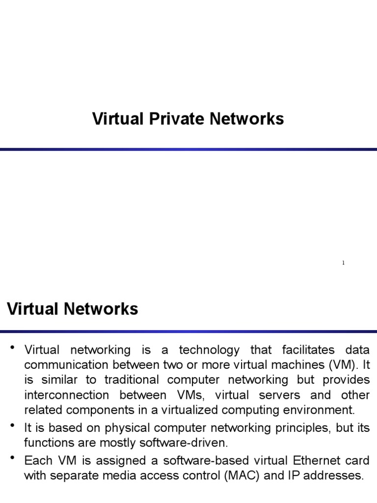 Virtual Private Networks | PDF | Virtual Private Network | Computer Network
