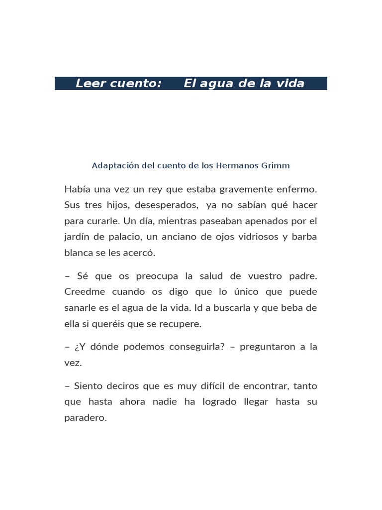 El Agua de La Vida | PDF