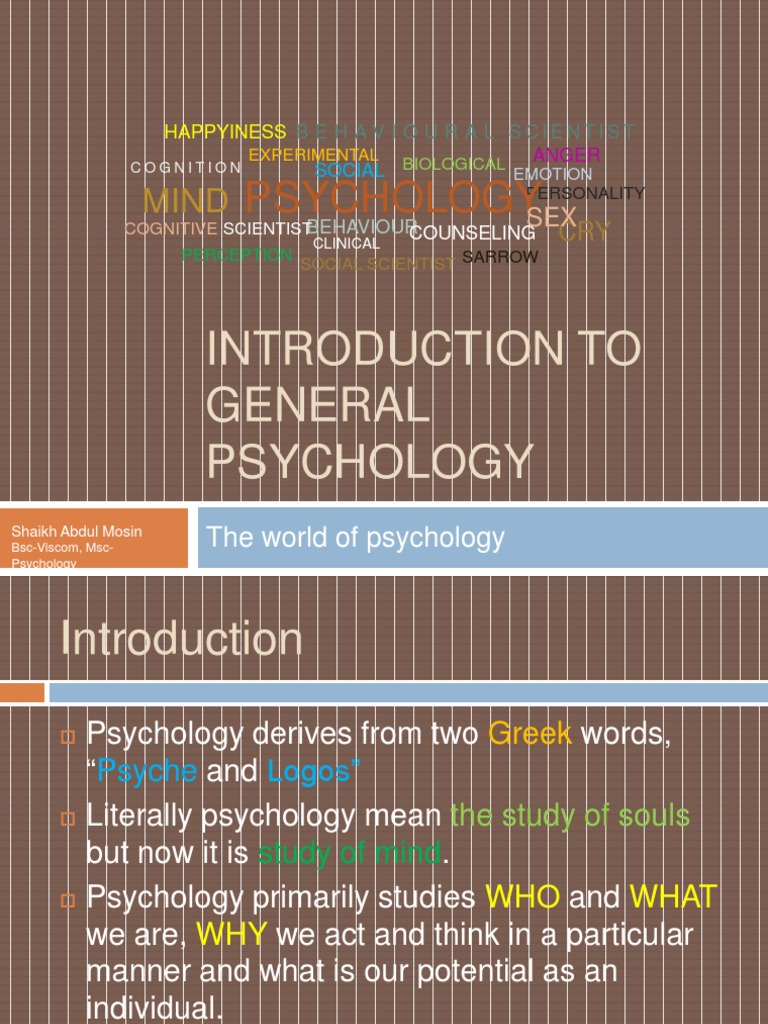 Introduction to General Psychology | PDF | Psychotherapy | Psychology