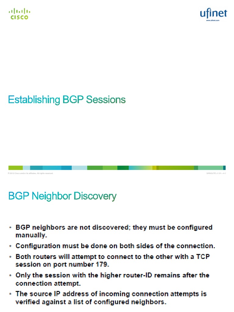 Establishing BGP Sessions | PDF | Network Protocols | Wide Area Network