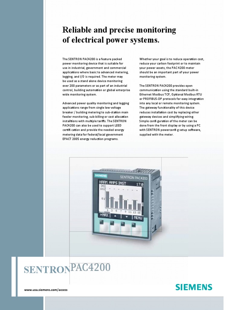 PAC4200 Data Sheet 062010FINAL | PDF | Automation | Transmission ...