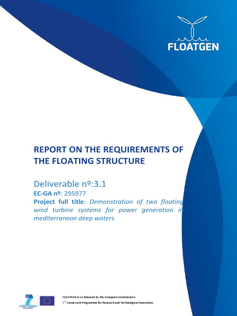 Report On The Requirements of The Floating Structure: Deliverable Nº:3. ...