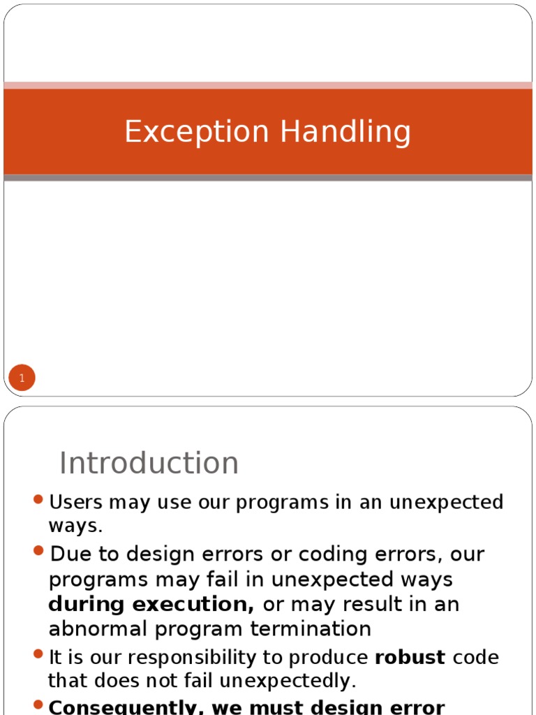 11 Exceptions | PDF | Programming Paradigms | Software Development