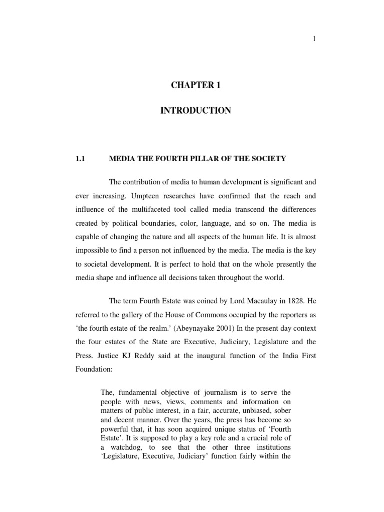 The Role of Media in Promoting Peace and Unity: An Analysis of the ...