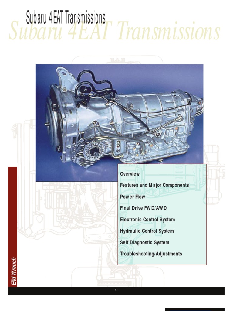 Subaru 4EAT Transmission Overview | PDF | Manual Transmission ...