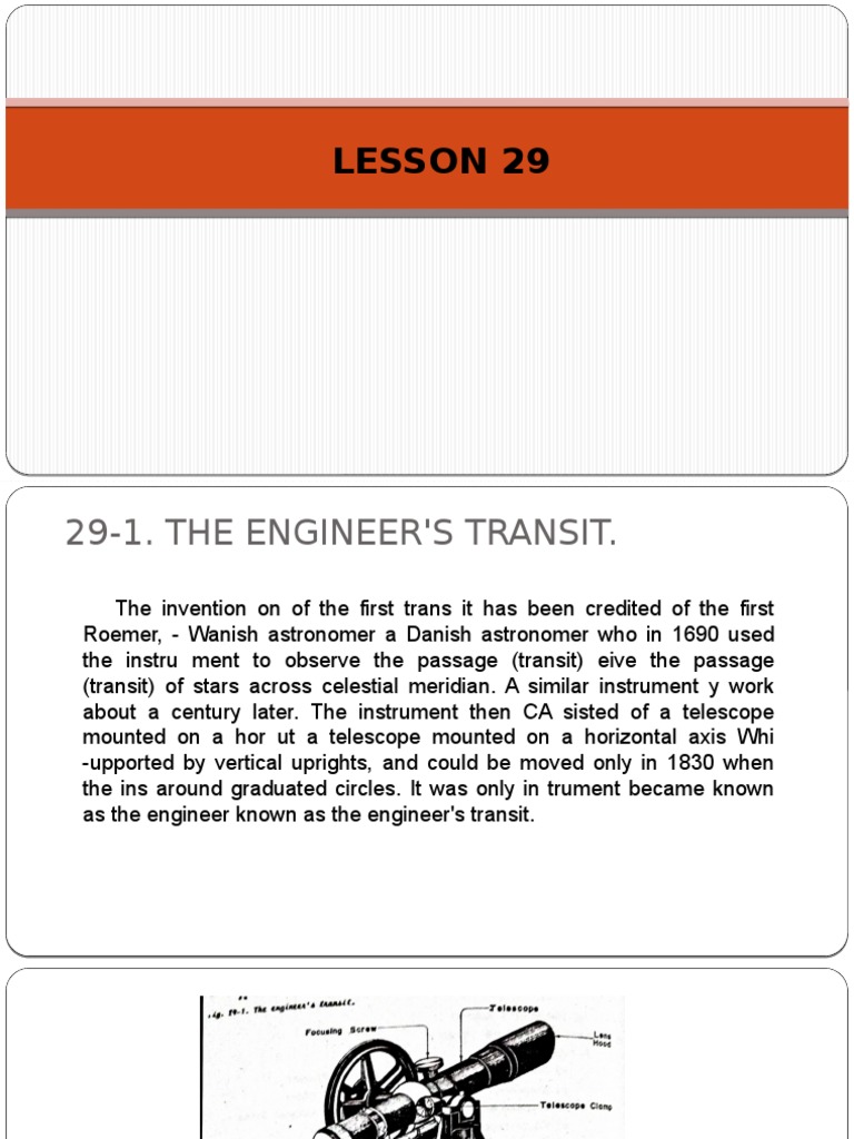 The Engineer's Transit: A Detailed Explanation of the Main Parts and ...