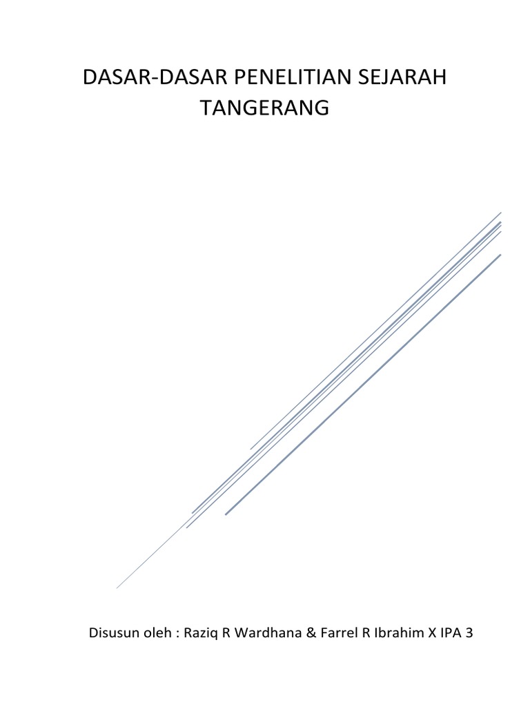 Sejarah Tangerang | PDF