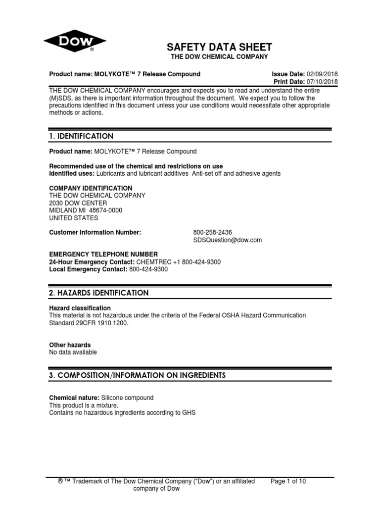 7 Release Compound MSDS PDF | PDF | Toxicity | Polyvinyl Chloride