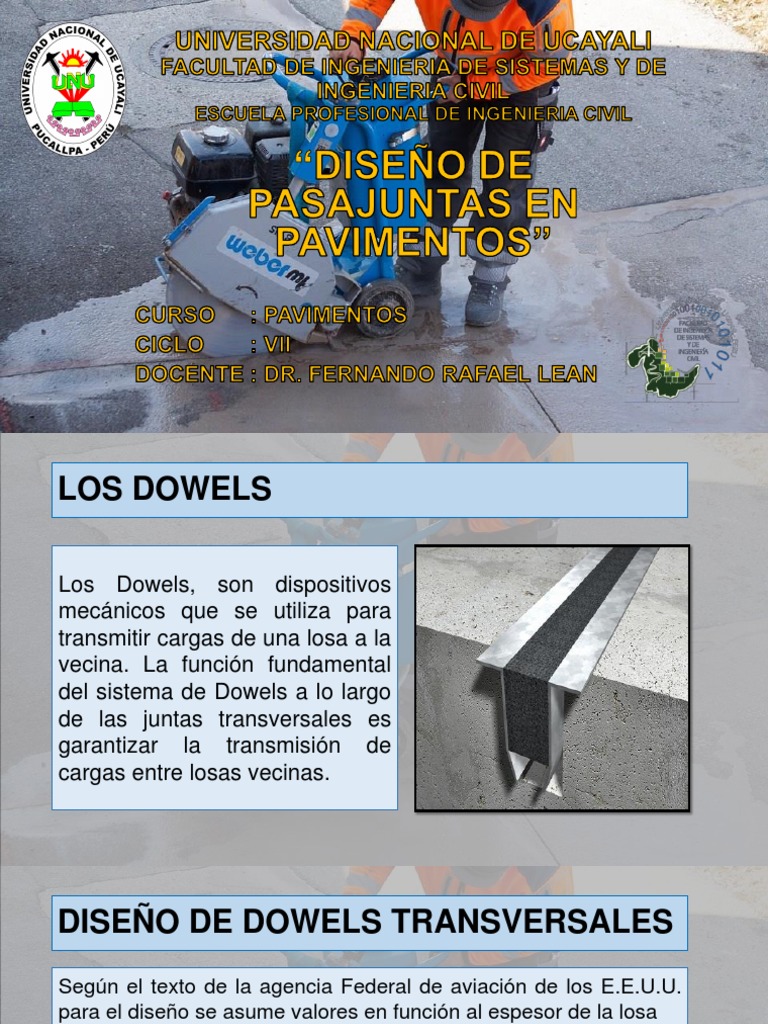 Clase 15 - Diseño de Dowels | PDF | Longitud | Distancia