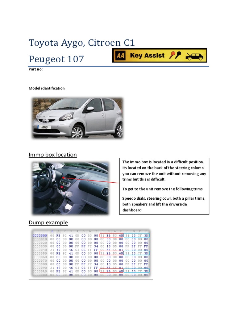 Toyota Aygo, Citroen C1 Peugeot 107: Immo Box Location | PDF