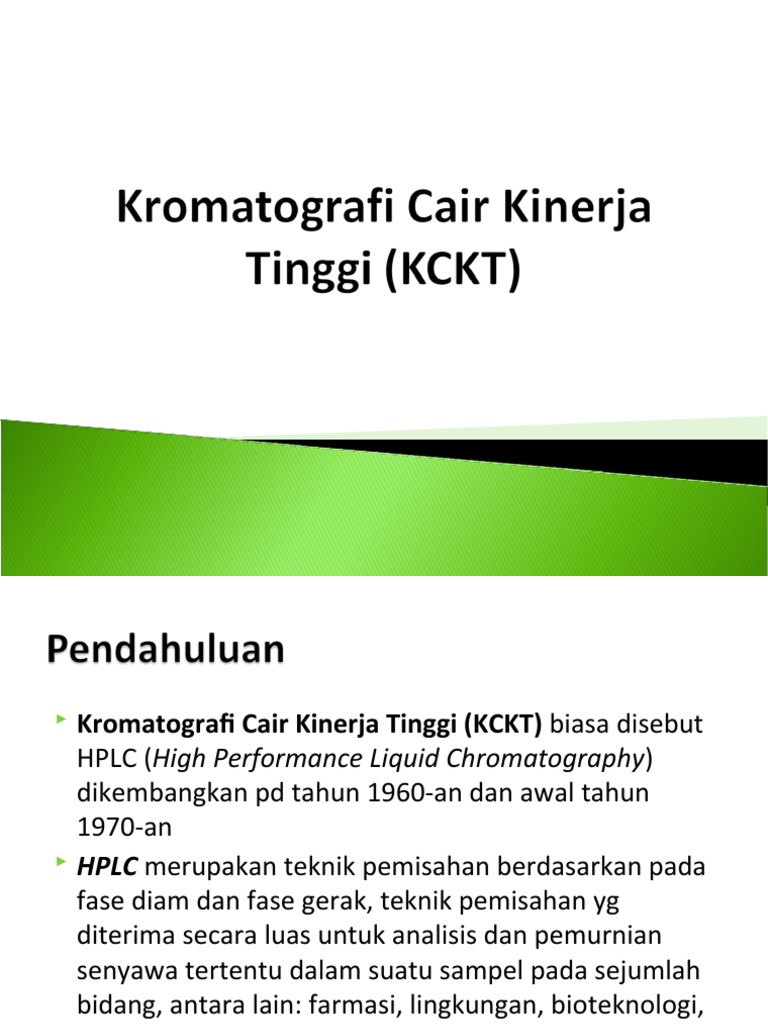 2 Kromatografi Cair Kinerja Tinggi (KCKT) | PDF