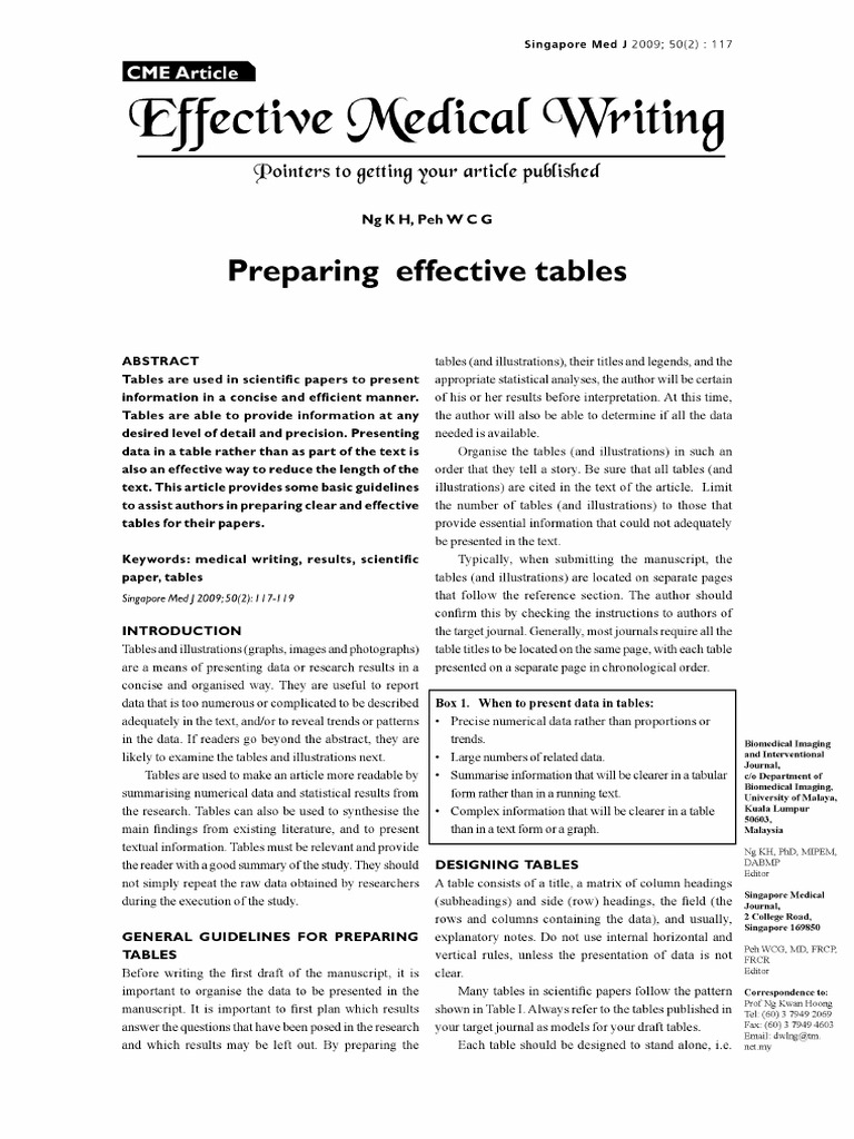 Effective Tables | PDF | Data