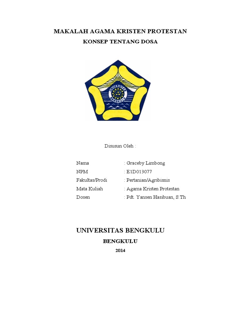 Konsep Dosa dalam Agama Kristen Protestan | PDF