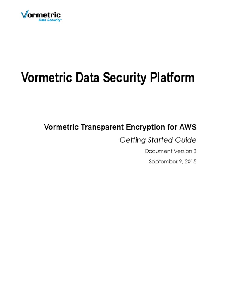 Vormetric Transparent Encryption For AWS Getting Started Guide PDF | PDF | Computer File ...