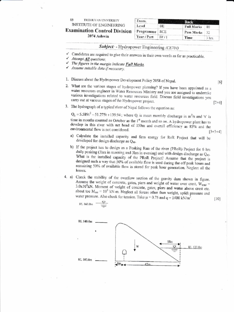 Hydropower Engineering (CE704) - Compressed | PDF