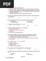 MCQs Unit 4 Correlation and Regression | PDF | Errors And Residuals | Correlation And Dependence