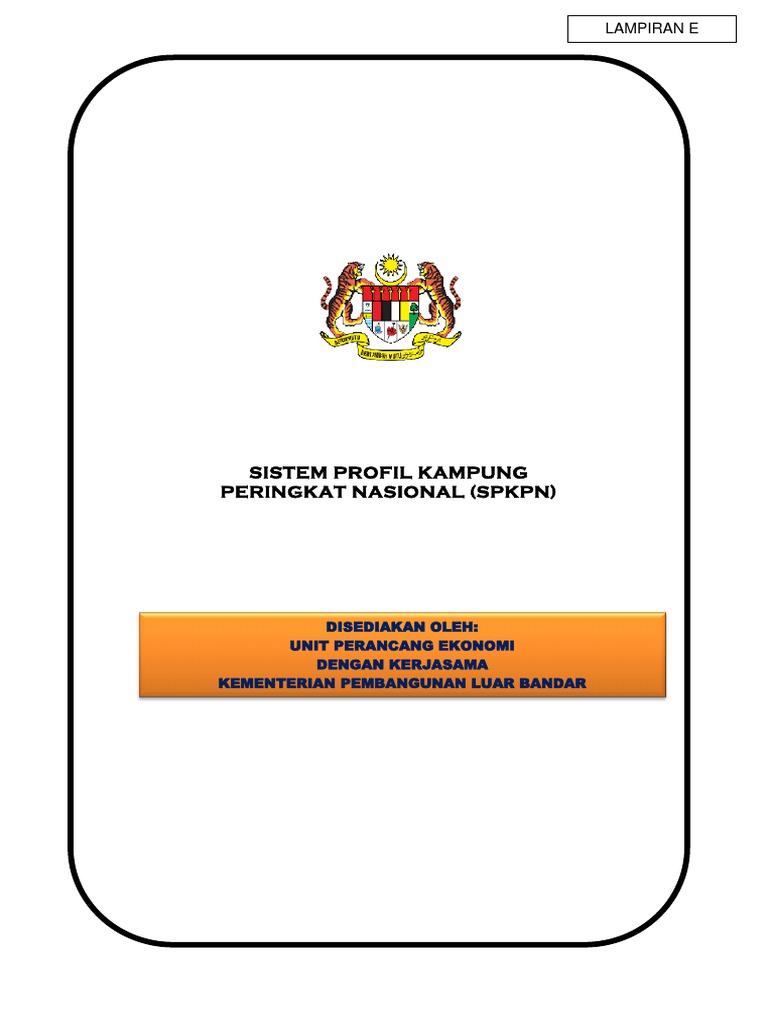 Lampiran e Format Buku Profil Kampung | PDF