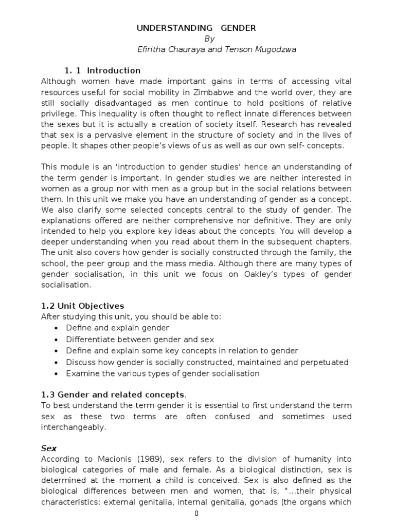 1 Gender Module | PDF | Feminism | Gender Studies