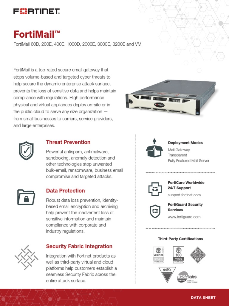 Fortimail: Threat Prevention | PDF | Email Spam | Proxy Server