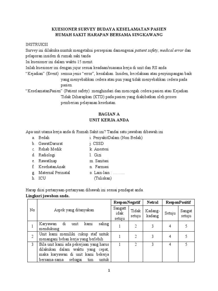 Survey Budaya Keselamatan Pasien Dalchaebi