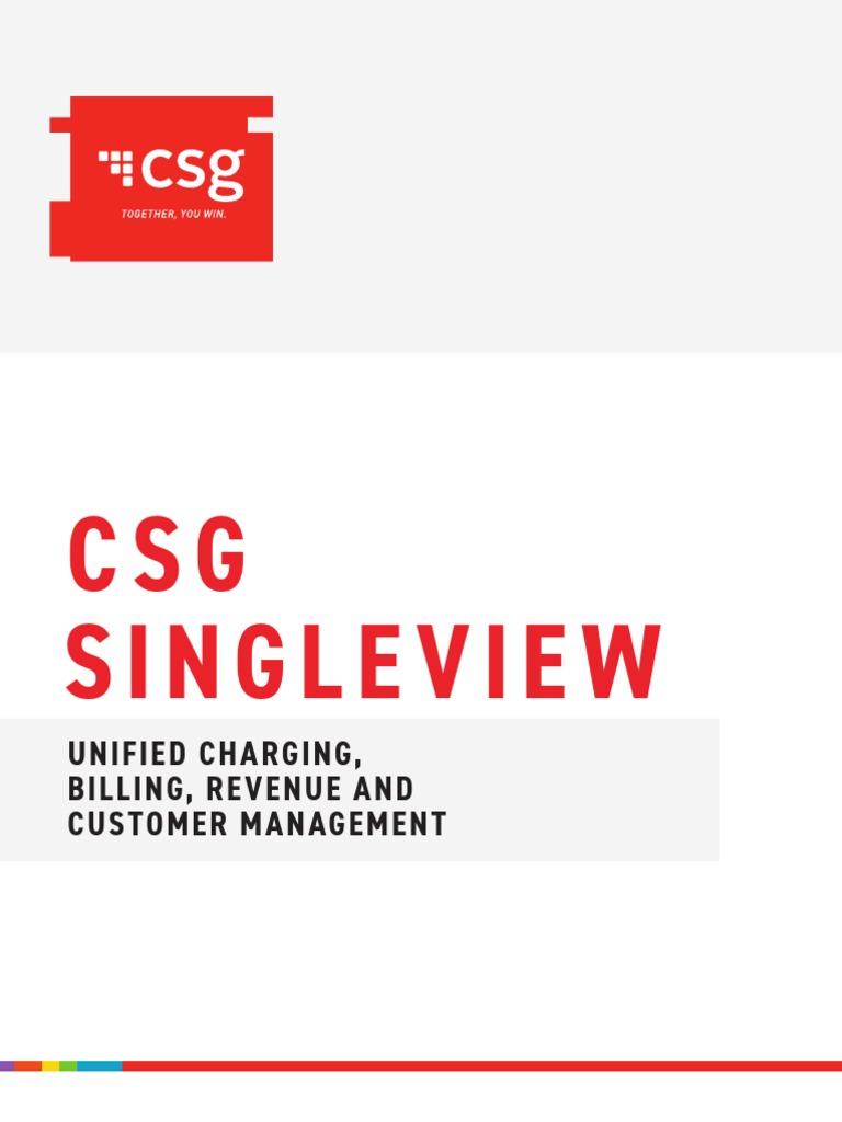 007 CSG Singleview Billing Customer and Revenue MNGMT | PDF | Cloud Computing | Internet Of Things