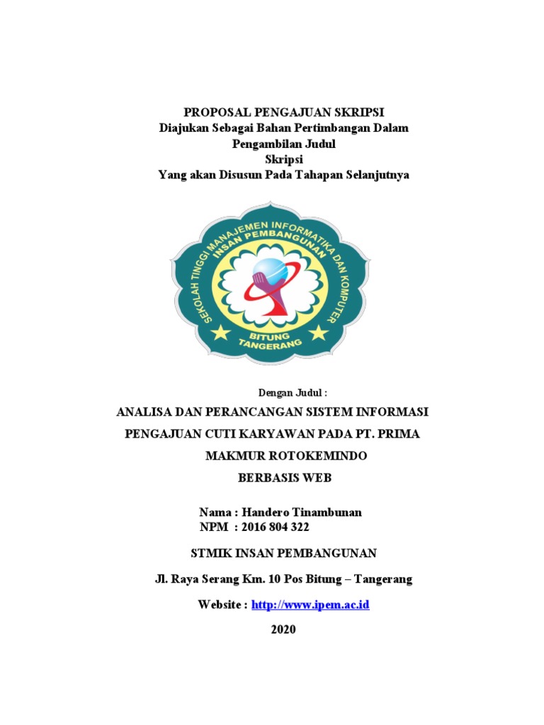 Proposal Skripsi | PDF | Bisnis | Komputer