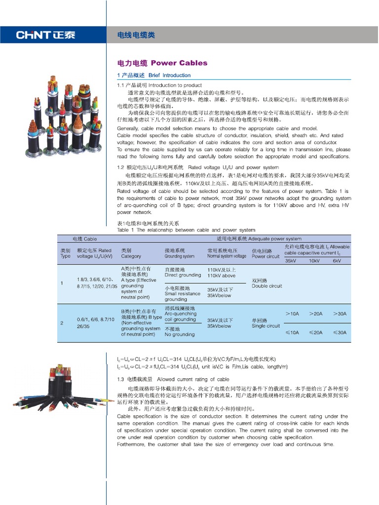 XLPE NAMING Catalogue Cables - CHINT PDF | PDF