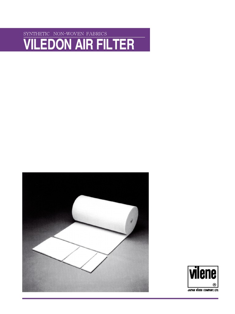 Viledon Air Filter: Synthetic Non-Woven Fabrics | PDF | Dust | Combustion
