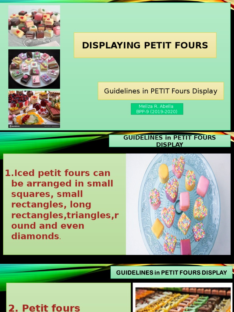 LO3 Guidelines in Petit Fours Display | Download Free PDF | Western ...