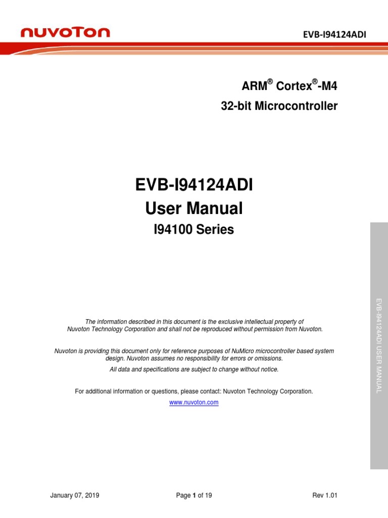 EVB-I94124ADI User Manual | PDF | Usb | Microcontroller