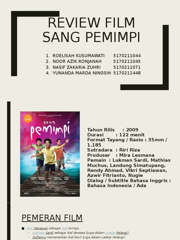 Review Film Sang Pemimpi 2009 | PDF | Seni & Disiplin Bahasa ...
