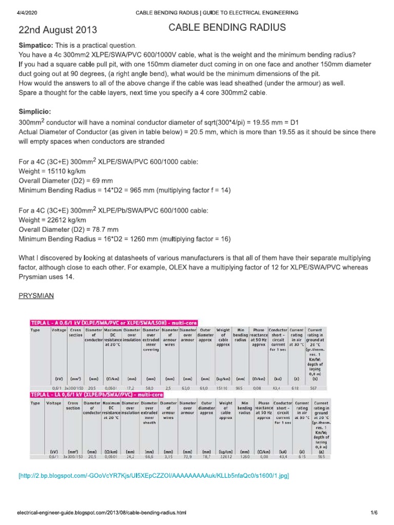 Cable Bending Radius.2 | PDF