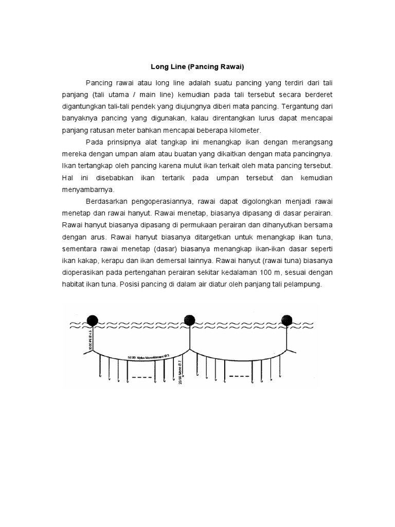 Pengenalan Pancing Rawai (Long Line) | PDF | Ilmu Sosial | Griya & Taman