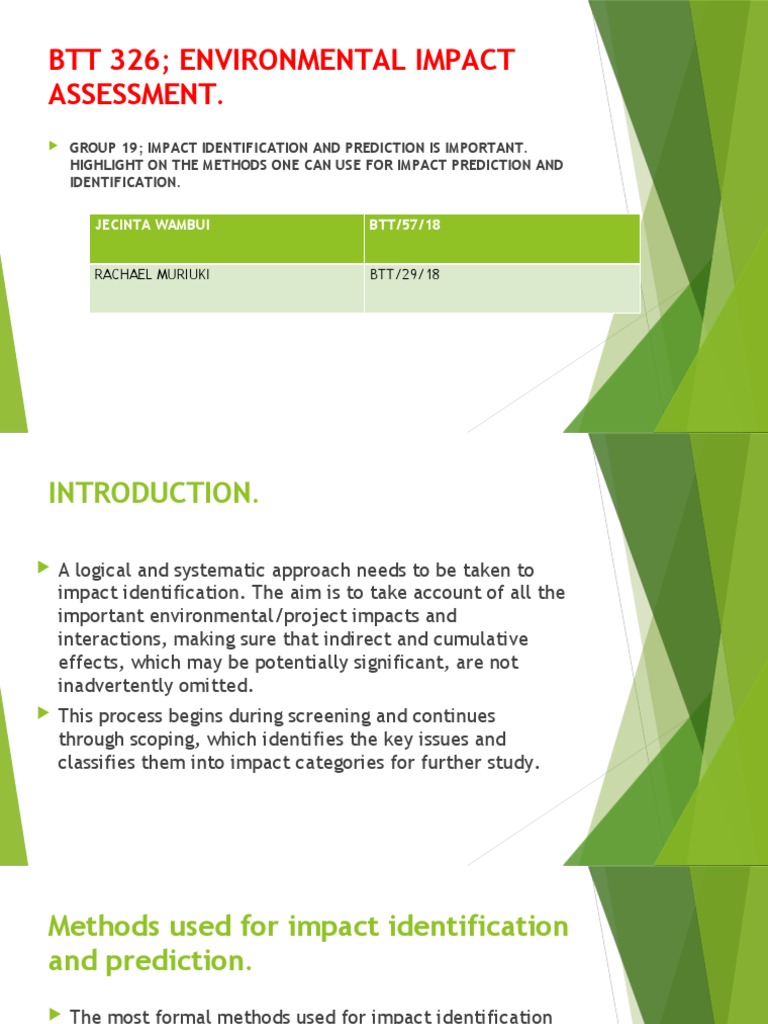 Formal Methods for Impact Identification and Prediction in ...