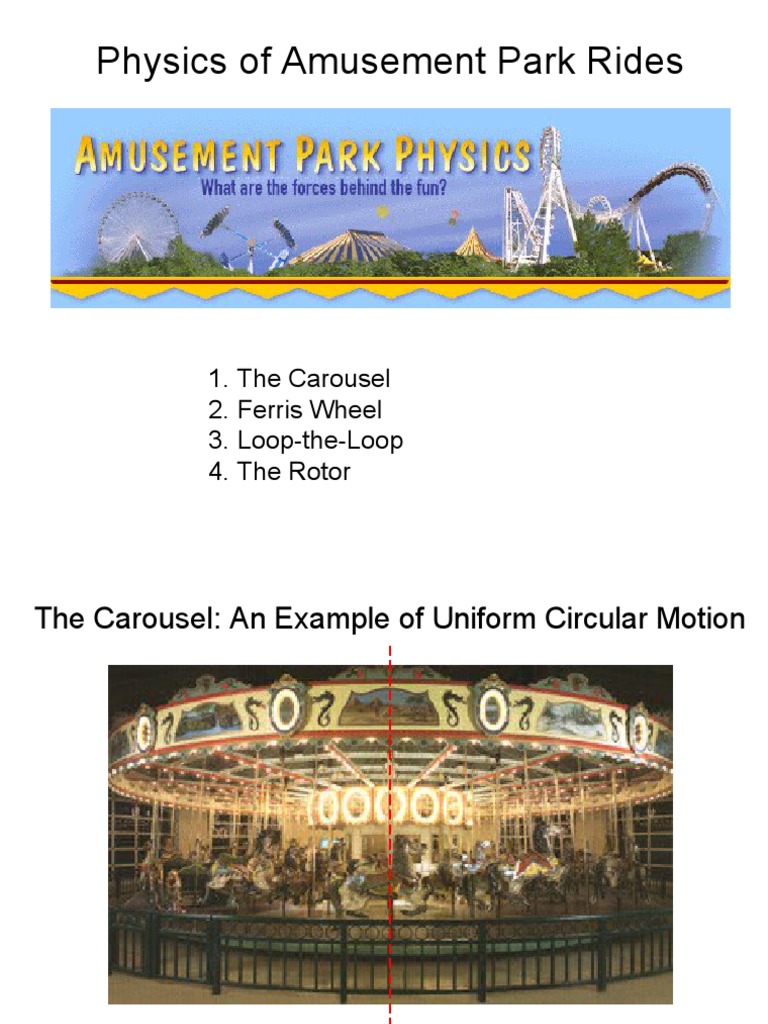 Amusement Park Physics Applications | PDF | Rotation Around A Fixed Axis | Force