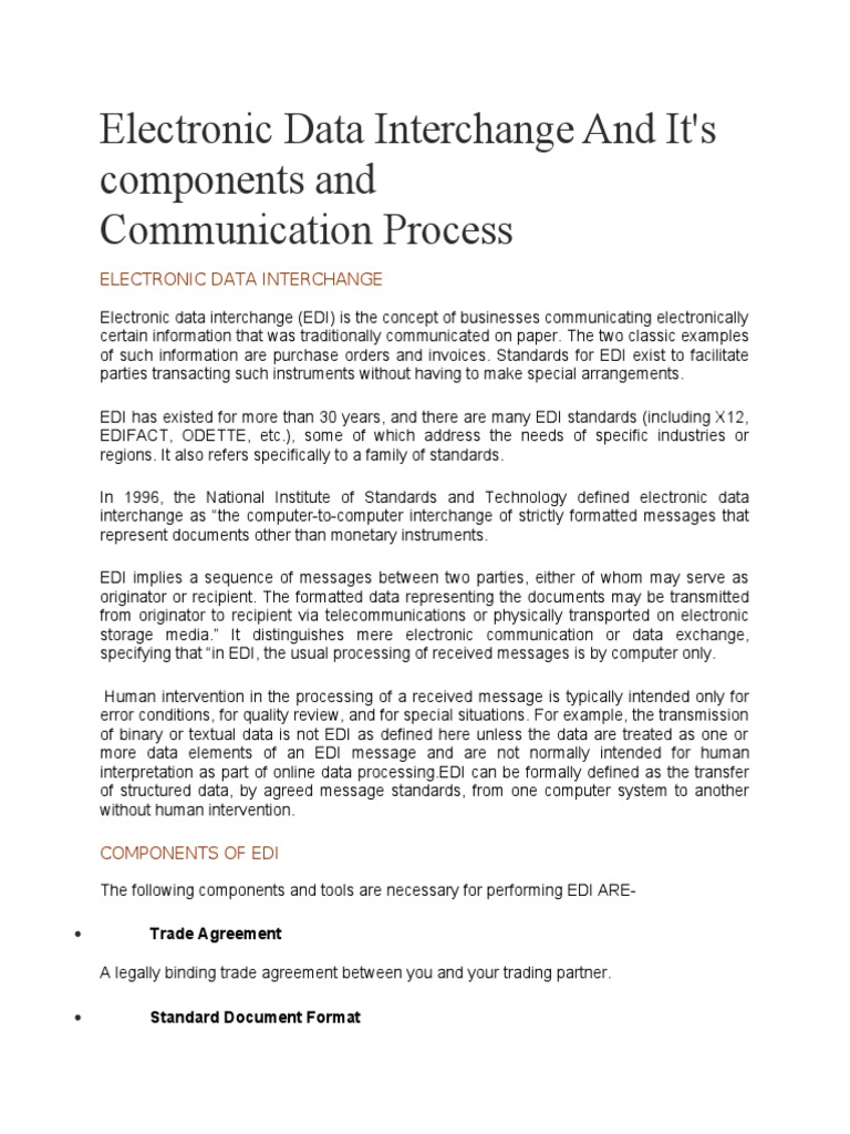 EDI Unit Four Complete | PDF | Electronic Data Interchange | Computer Data