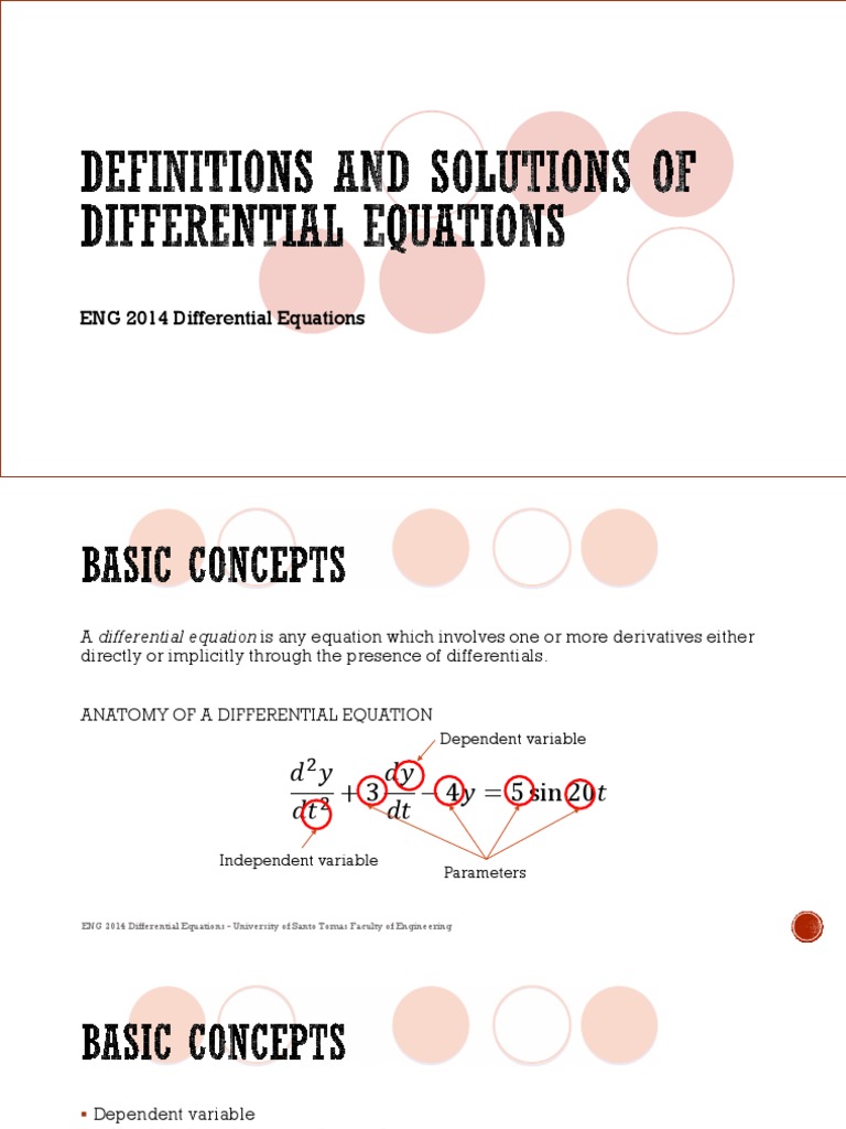 3 Intro To Diff Equations | PDF | Variable (Mathematics) | Equations