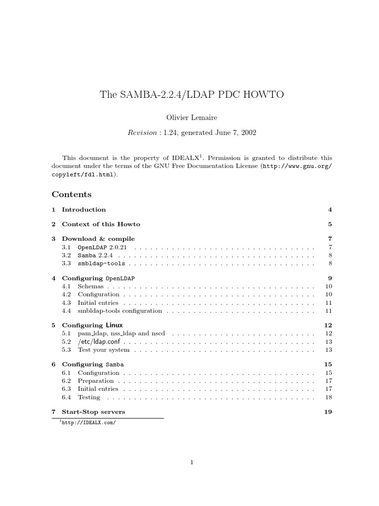 Samba Ldap Howto 1 | PDF | Computer Networking | System Software