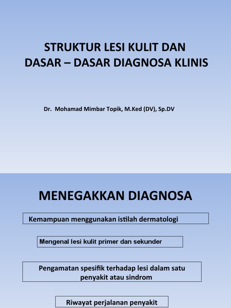 Struktur Lesi Kulit | PDF
