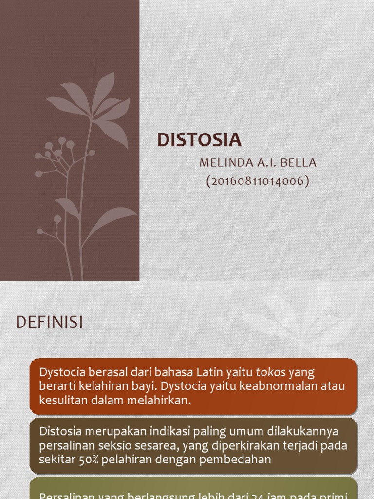 Memahami Distosia dalam Persalinan | PDF