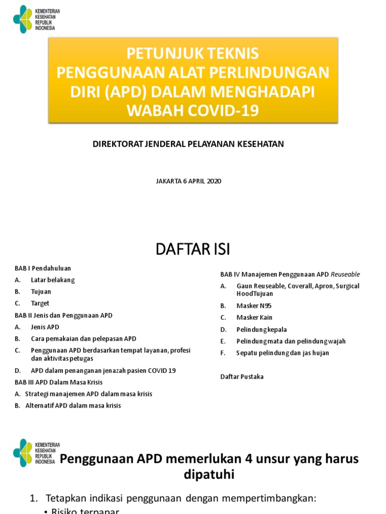 Panduan Penggunaan APD COVID-19 | PDF