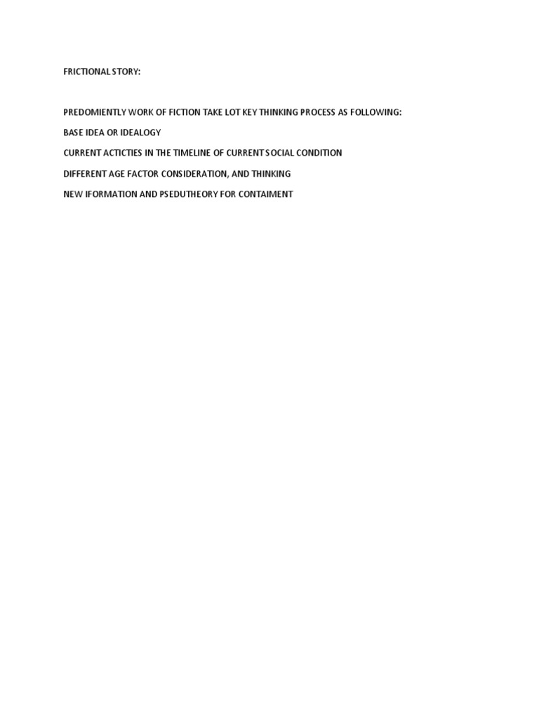 Frictional Story | PDF