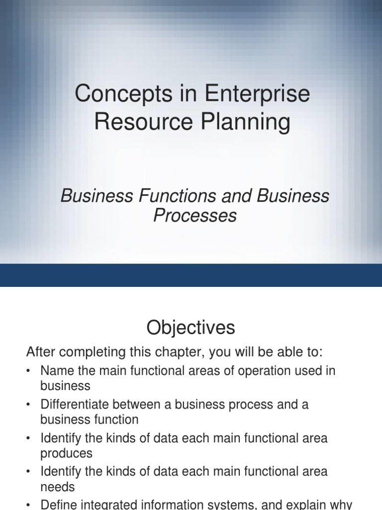 Business Functions in ERP Systems | PDF | Business Process | Human ...