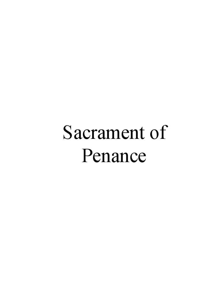 Information About Penance | PDF | Penance | Confession (Religion)