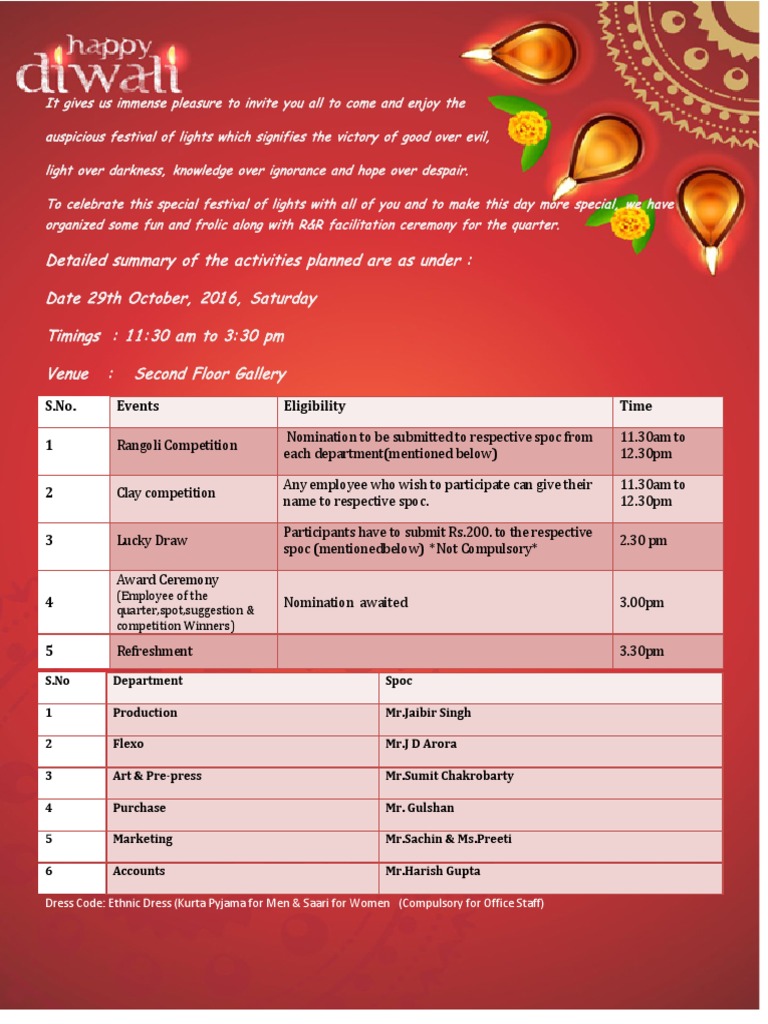 Diwali Festival Celebration Event | PDF