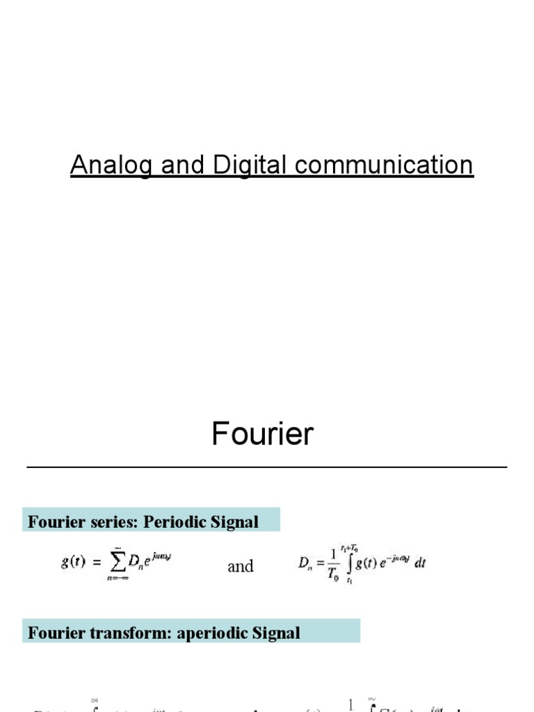 Analog and Digital Communication | PDF | Spectral Density | Fourier ...