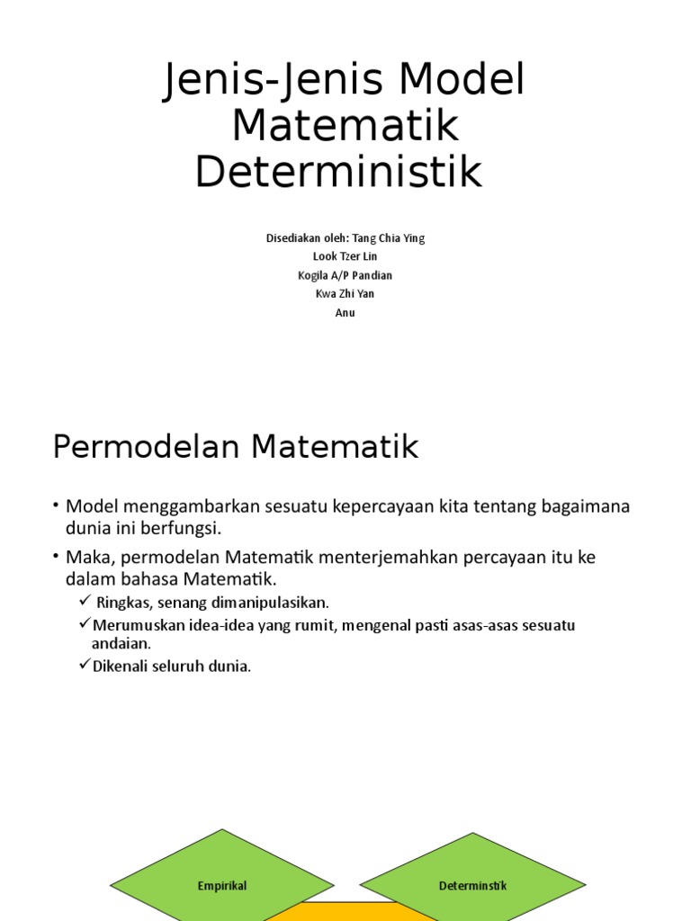 Model Deterministik dalam Matematik | PDF