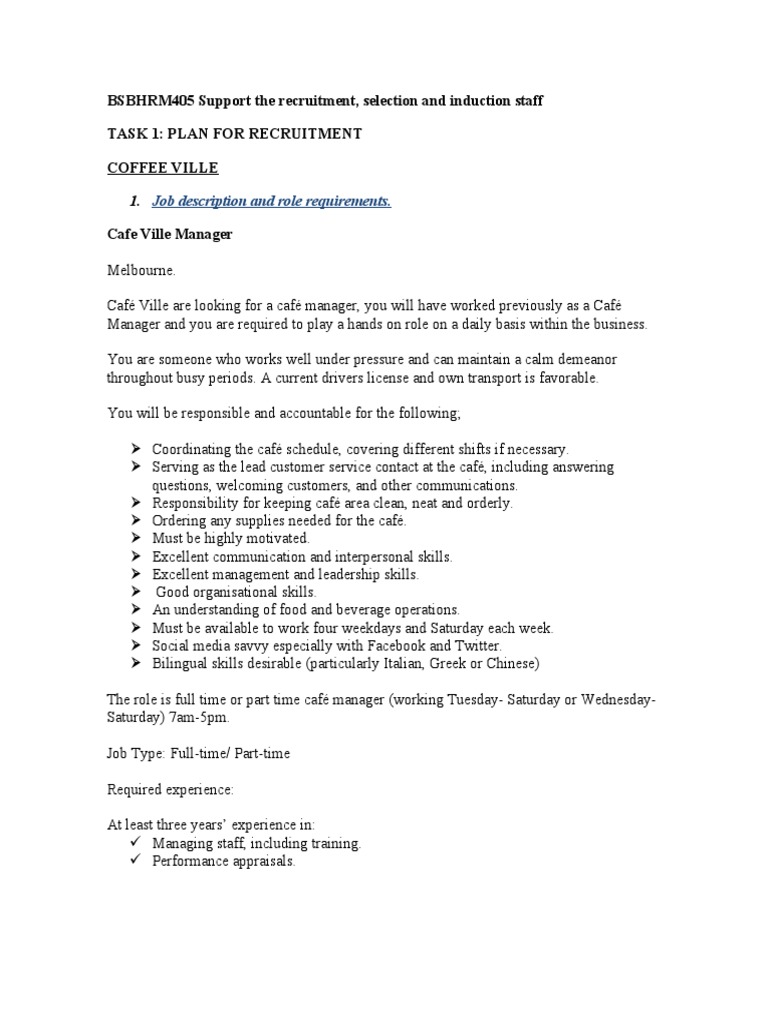 Job Description and Role Requirements | PDF | Salary | Social Media