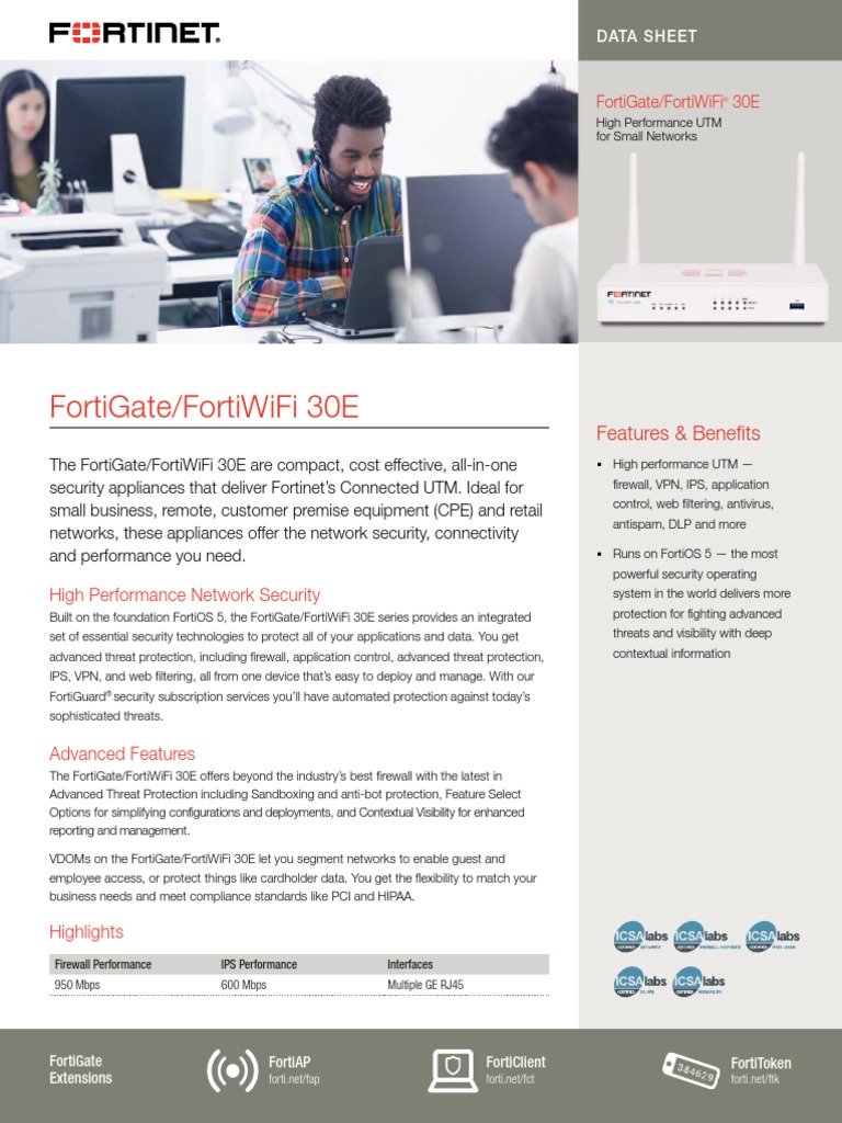 Fortigate/Fortiwifi 30E: Features & Benefits | PDF | Wi Fi | Firewall ...