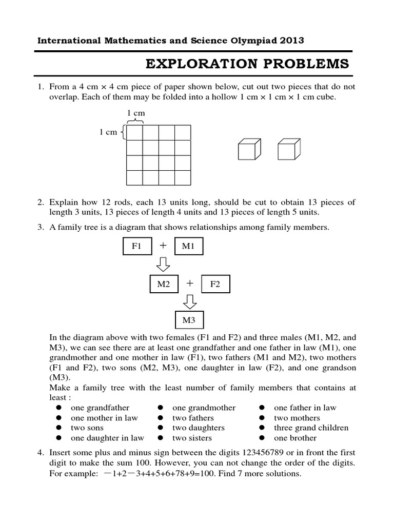 IMSO 2013 MATH - Exploration PDF | PDF | Numbers | Teaching Mathematics